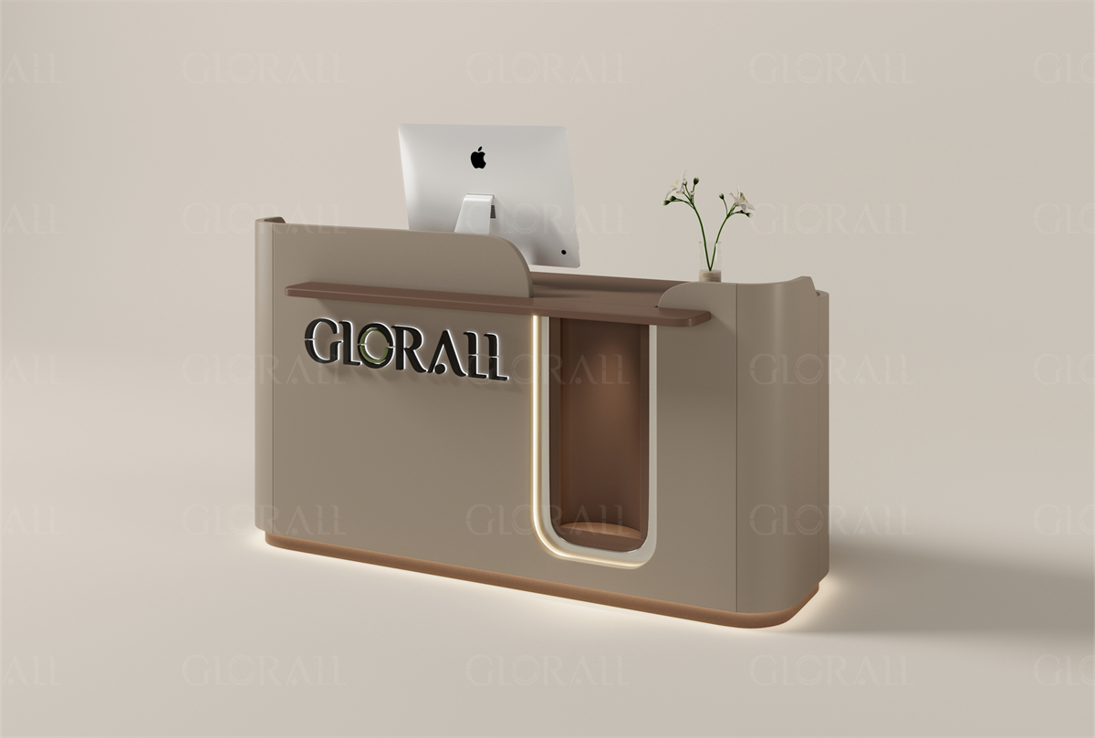Brown | TR6903 | Reception Desk - Glorall Beauty | A Brand For Salon ...